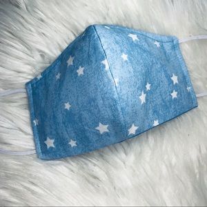 Hand Crafted | Accessories | Stars Fitted Face Mask Triple Layered ...